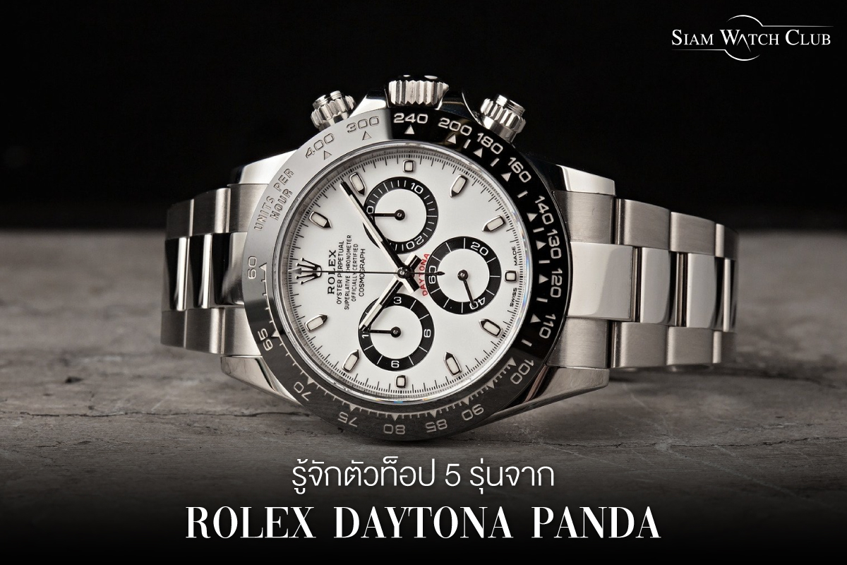 รู้จักตัวท็อป 5 รุ่นจาก Rolex Daytona Panda | Siam Watch Club